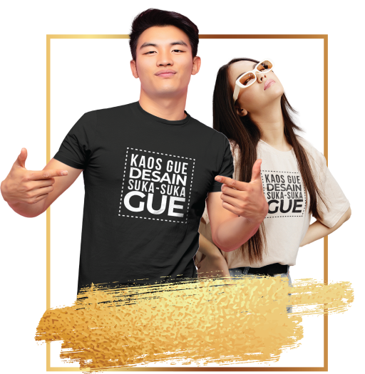 Order Kaos Custom Satuan Bisa Desain Sendiri - KaosUnisex